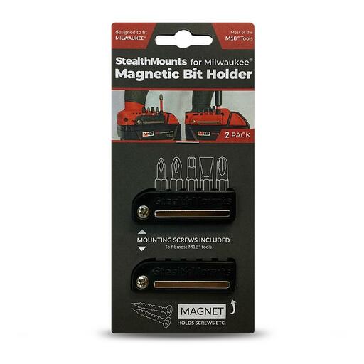 StealthMounts BH-MW18-BLK-2 M18 Milwaukee 2-Pack Magnetic Black Drill ...