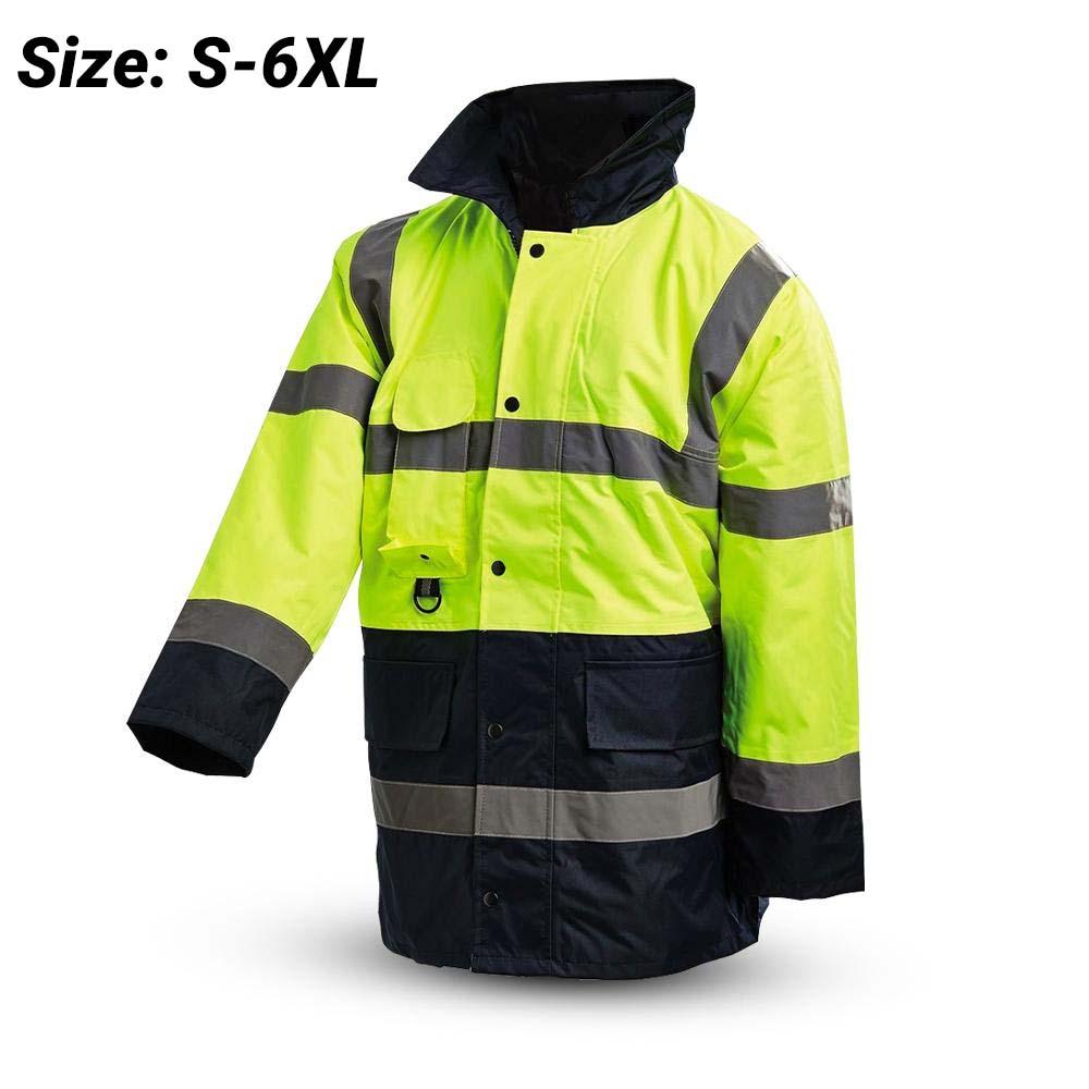 Workit Workwear 3002YN 3/4 Length 2-Tone Yellow/Navy Wet Weather Hi-Vis ...