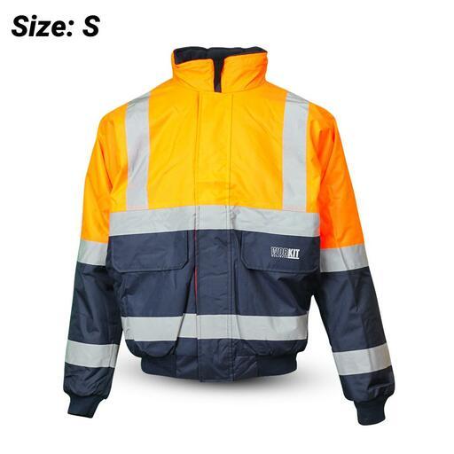 Workit Workwear 3003ON 2-Tone Orange/Navy Hi-Vis Wet Weather Bomber ...