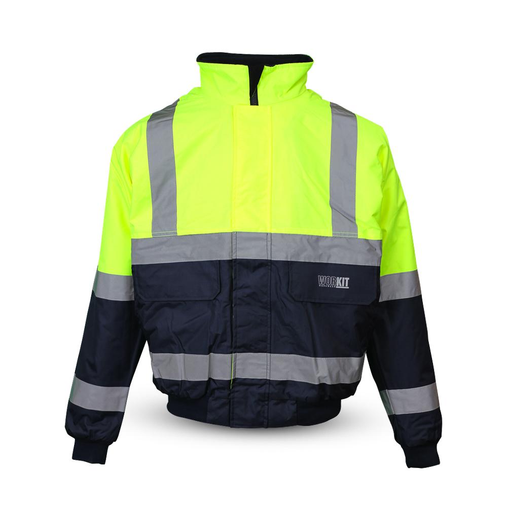 Workit Workwear 3003YN 2-Tone Yellow/Navy Hi-Vis Wet Weather Bomber ...
