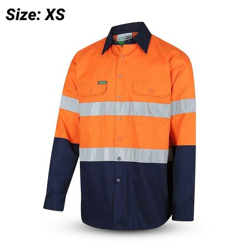 Workit Workwear 2013ON 2-tone Orange/Navy Hi-Vis Lightweight Long ...