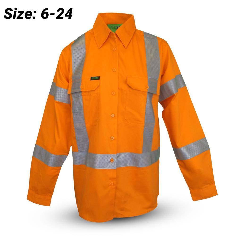 Workit Workwear 2036O Womens NSW Rail X-Back Hi-Vis Breathable ...