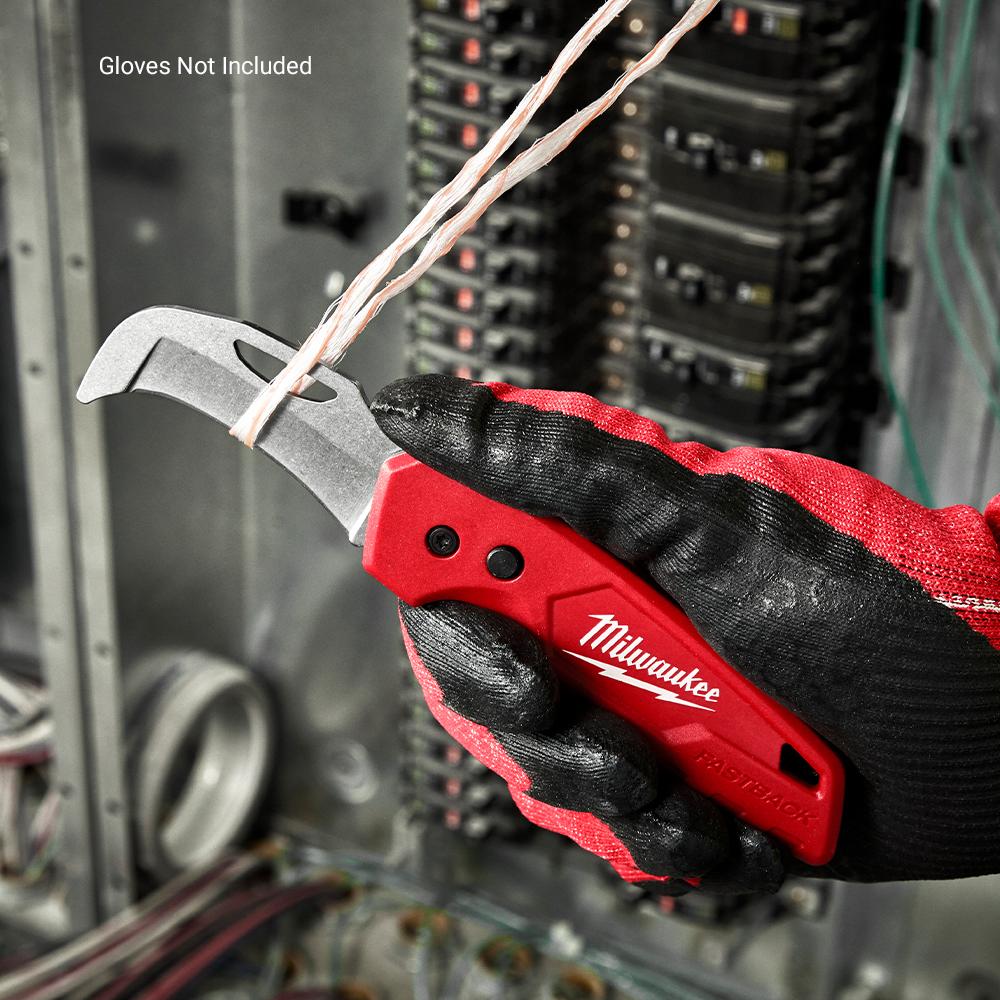 Milwaukee 48221526 FASTBACK Blunt Tip Hawkbill Folding Knife