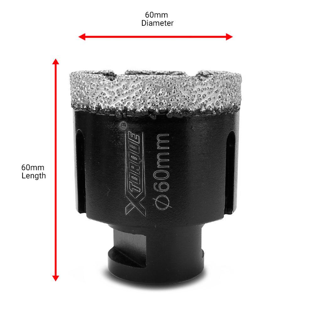 Xtorque XVDC60 60mm M14 Vacuum Brazed Diamond Core Drill Bit