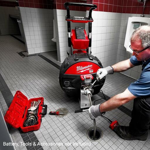 Milwaukee MXLSCP-0Z MX FUEL Sewer Drum Machine with POWERTREDZ Lift ...