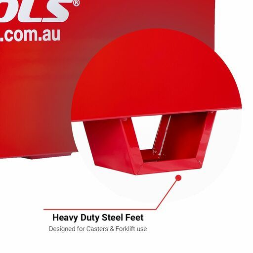 Sydney Tools BR850 1219 x 762 x 850mm Red Steel Site Box