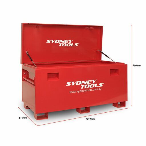 Sydney Tools B700R 1219 x 610 x 700mm Red Steel Site Box