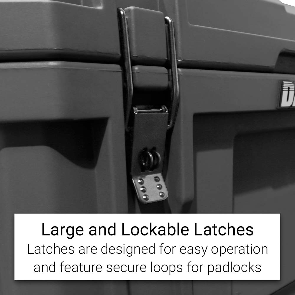 Daytona D232XLB 232L Grey Heavy Duty X-Large Cargo Case Box with Wheels