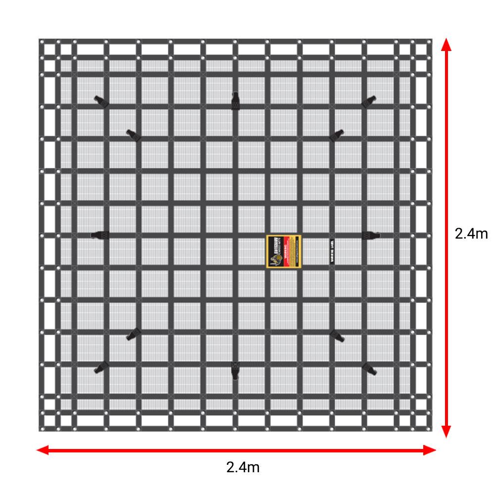 Safeguard DSN-200 2.4m x 2.4m Dual-Cab Cargo Net Suits Dual-Cab Utes or ...