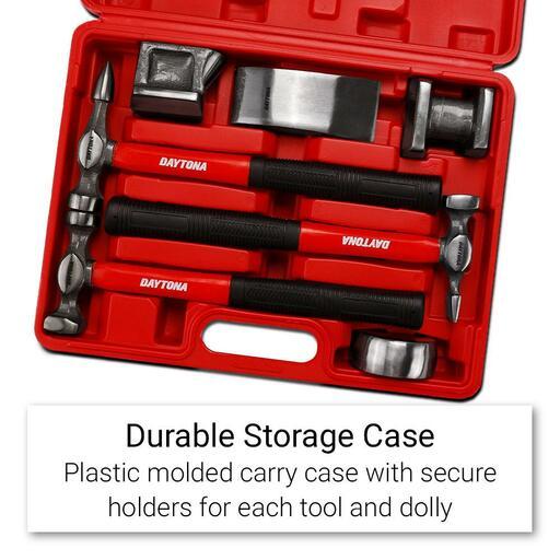 Daytona D7PBAR 7pce Panel Beating Auto Body Repair Hammer & Dolly Kit