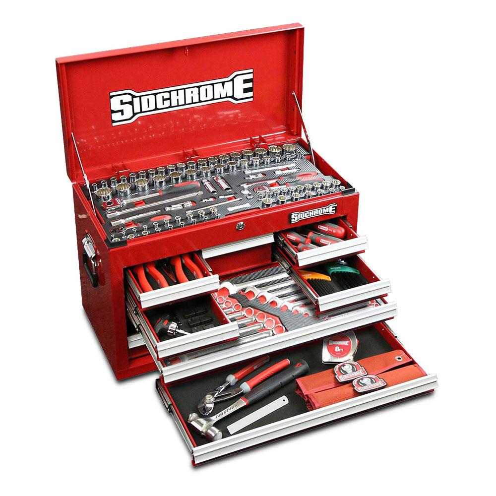 Sidchrome SCMT11702 176pce Metric & AF 8 Drawer Tool Kit Top Chest