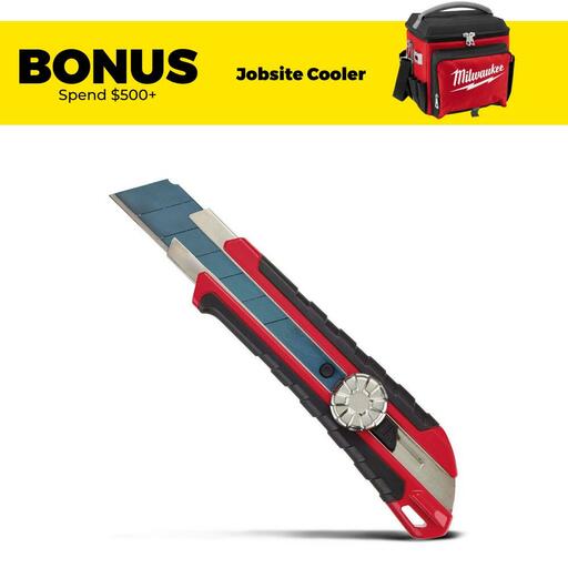 Milwaukee 48221962 25mm Snapp off Knife with Metal Lock & Precision Cut ...