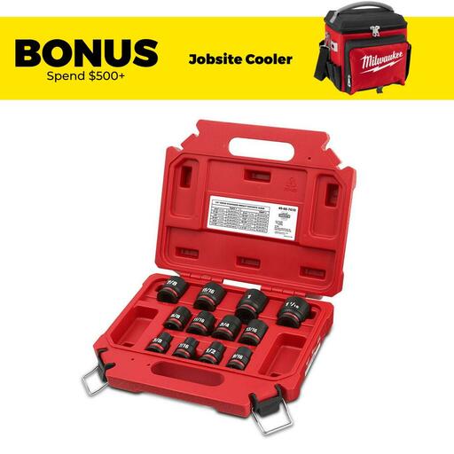 Milwaukee 49667052 Shockwave 1/2" Drive 12pce Metric Standard 6 Point ...