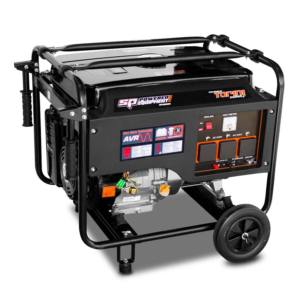 SP Tools SPG8100E 8.1kVA 15HP Electric Start AVR Petrol Generator ...