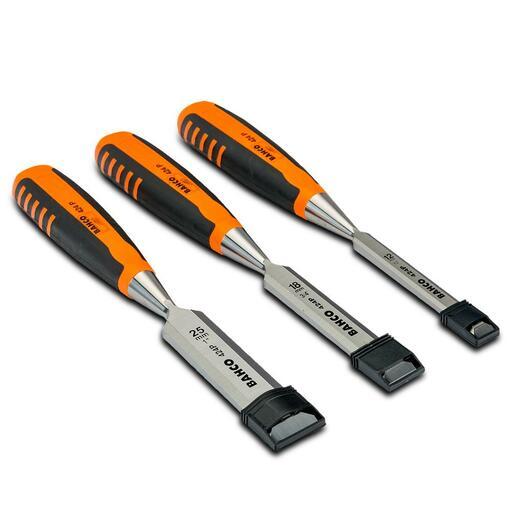 Bahco 424P-S3-EUR 3pce Chisel Set With Rubberised Handle