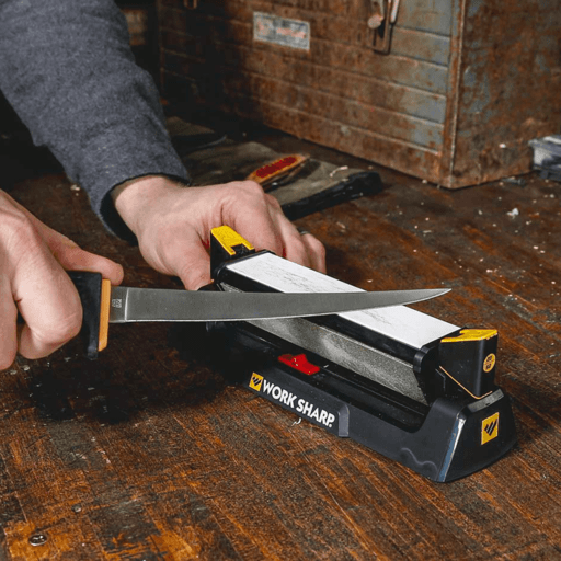 Work Sharp WSBCHBSS-I Benchstone Knife Sharpener with Tri-Brasive ...