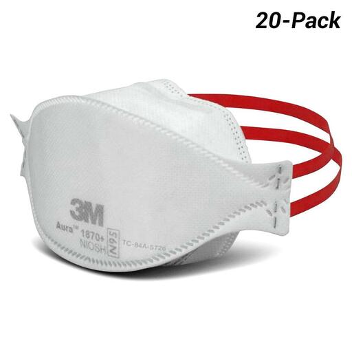 3M 9320A+ (XA010017847) 20-Pack Dust Mask P2 Flat Fold Particulate ...