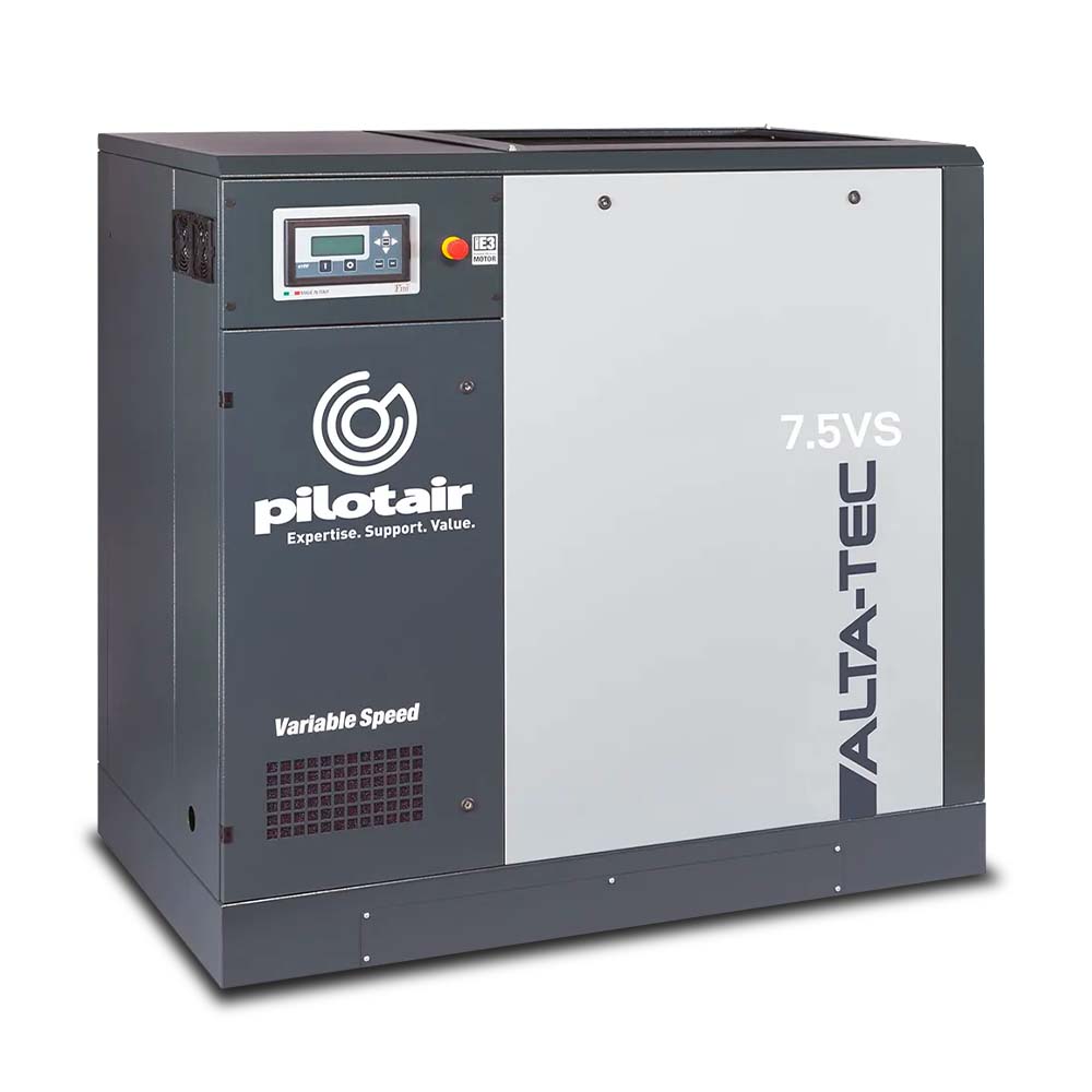 Pilot Air AT7.5VS 7.5kW Variable Speed Drive Rotary Screw Compressor