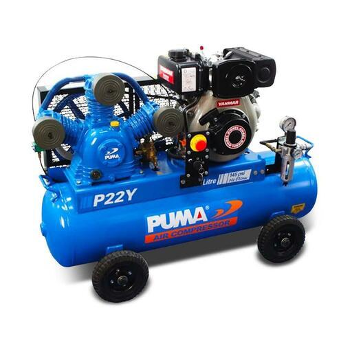 PUMA Air Compressor PU P22Y ES 4.7HP 440L/min Diesel Electric Start ...