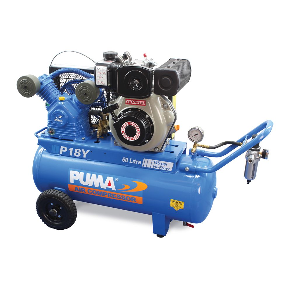 PUMA Air Compressor PU P18Y 4.7HP 350L/min Diesel Compressor