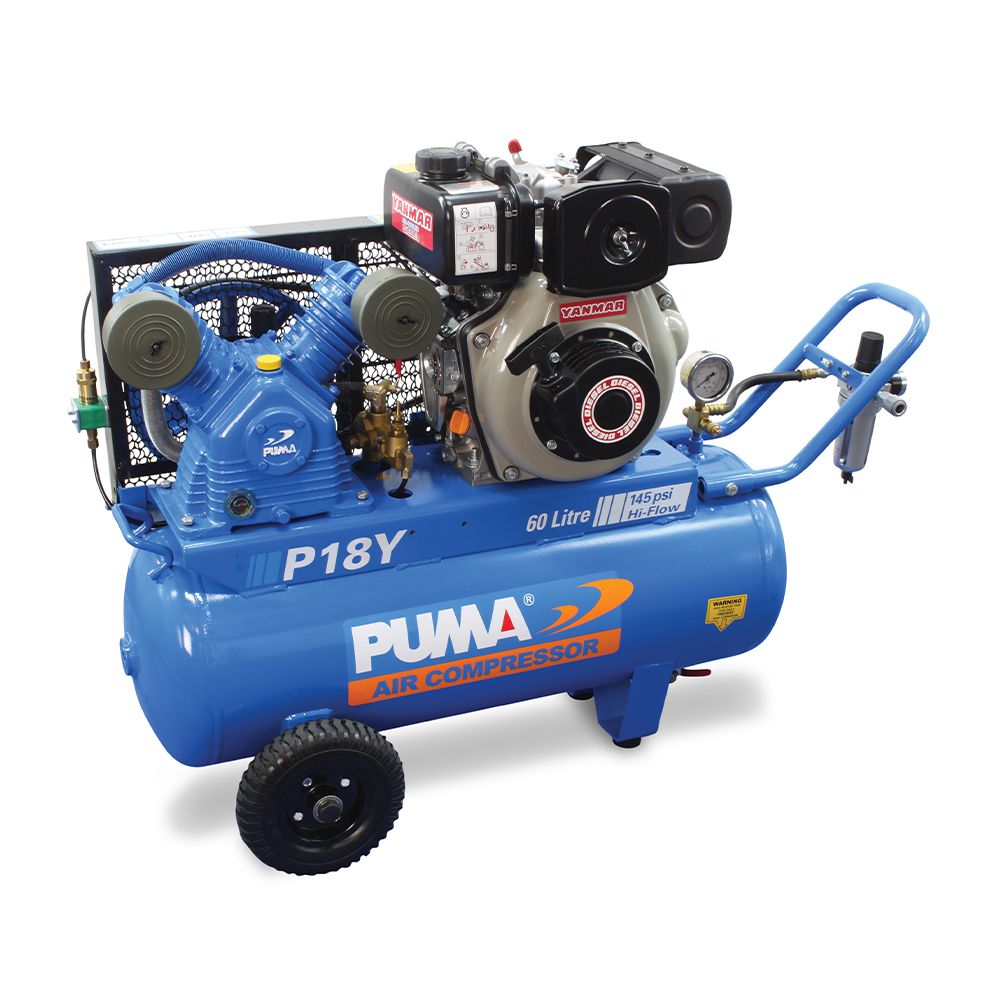 PUMA Air Compressor PU P18Y 4.7HP 350L/min Diesel Compressor