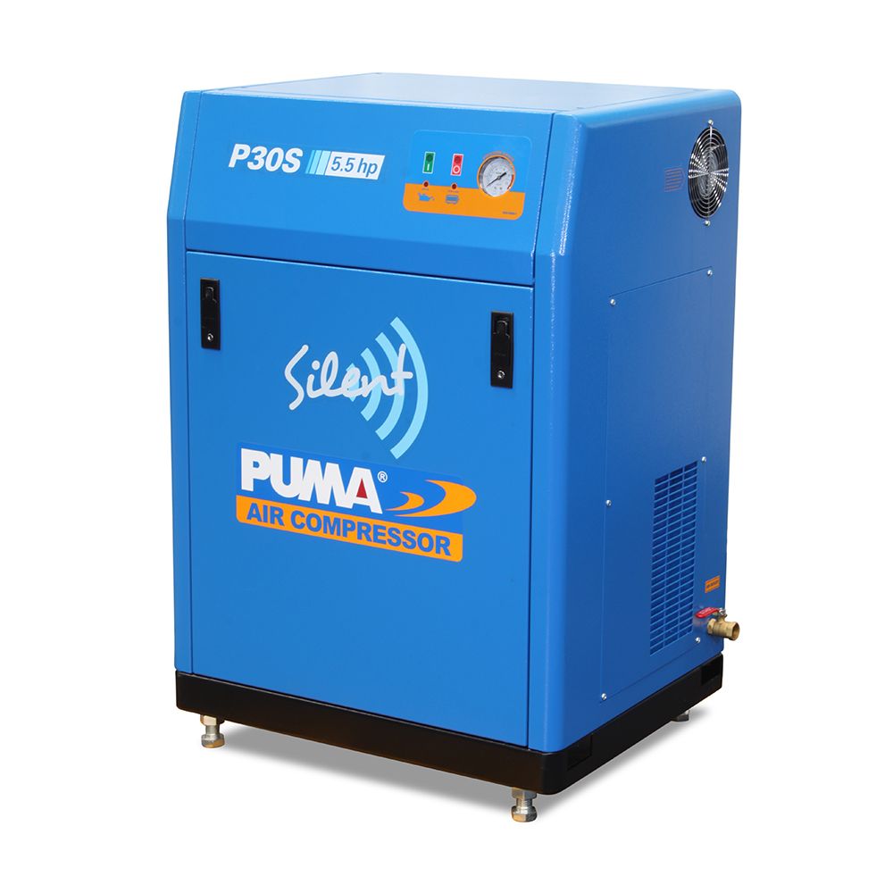 PUMA Air Compressor PU P30S 415V 5.5HP 810RPM Silent Reciprocating ...