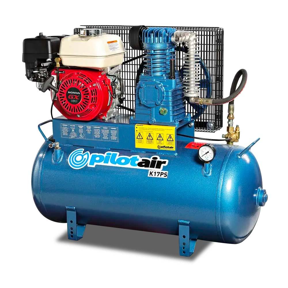 Pilot Air K17PS 145PSI Recoil Start Petrol Static Reciprocating Compressor