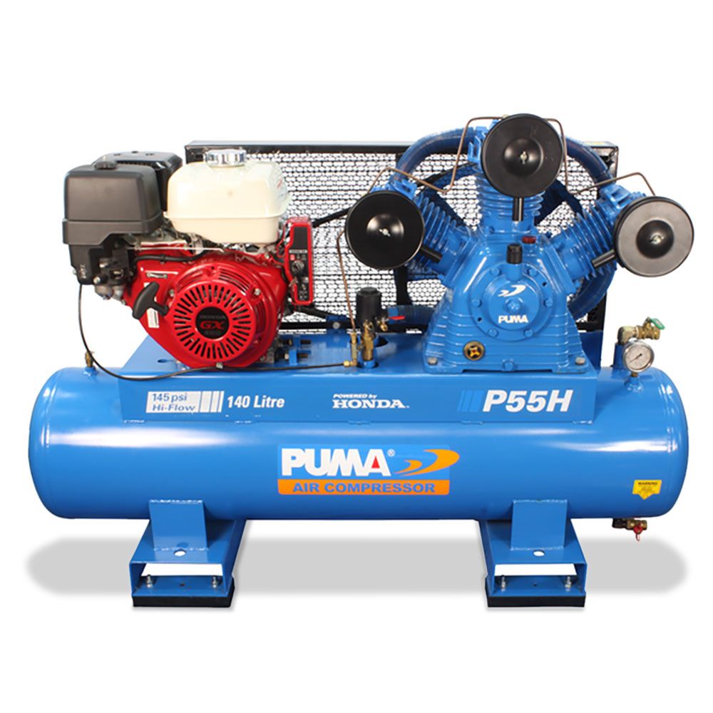 PUMA Air Compressor PU P55H ES 13HP 140RPM Electric Start Petrol Compressor
