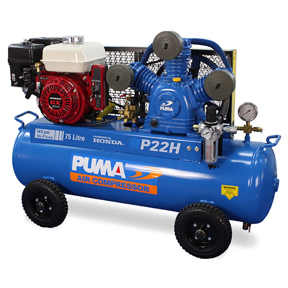 PUMA Air Compressor PU P22H ES 6.5HP 900RPM Electric Start Petrol ...