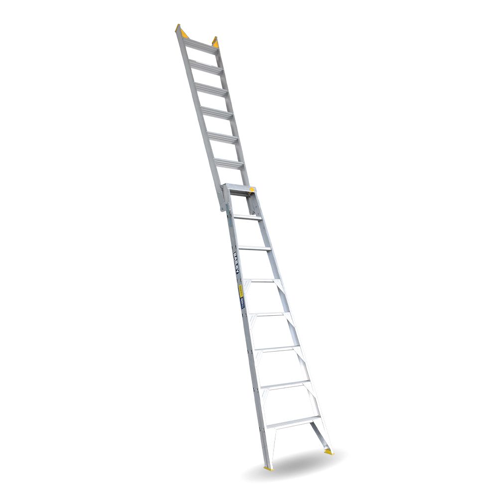 Bailey FS13397 2.4m/4.4m 150kg Rated Aluminium 8 Step Dual Purpose Ladder