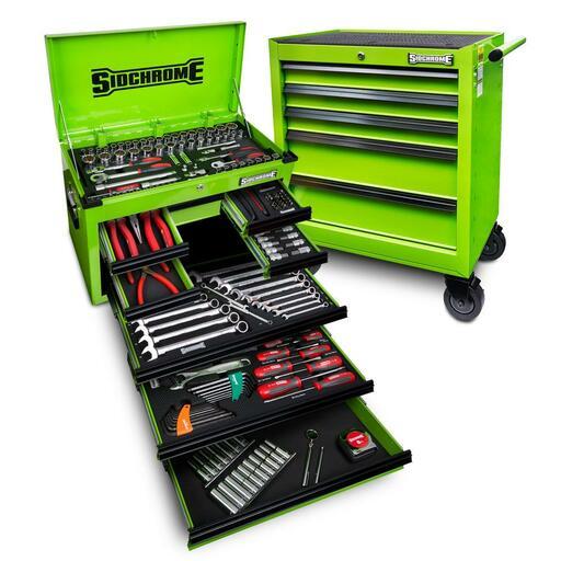 Sidchrome SCMT10160HG 204pce 13 Drawer Green Hyper Colour Series Tool ...
