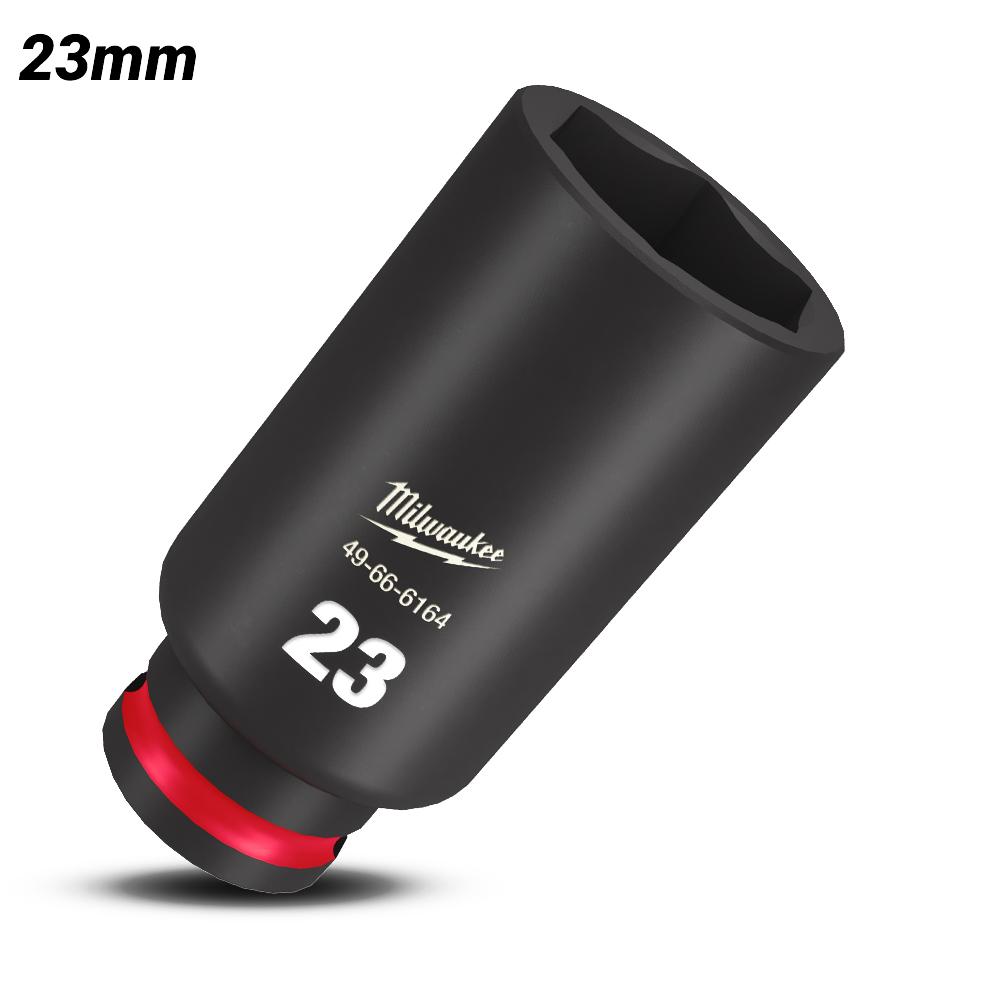 Milwaukee 49666164 23mm 3/8" Drive Shockwave Metric Deep 6 Point Impact ...
