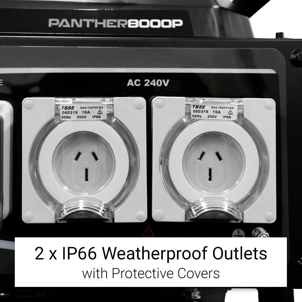 Panther PANTHER8000P 6.5kW 8KVA 4-Stroke Electric Start Petrol Generator