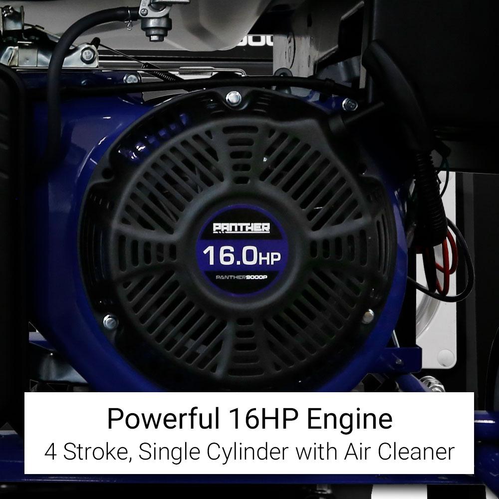 Panther PANTHER9000P 7.5kW 9KVA 4-Stroke Electric Start Petrol Generator