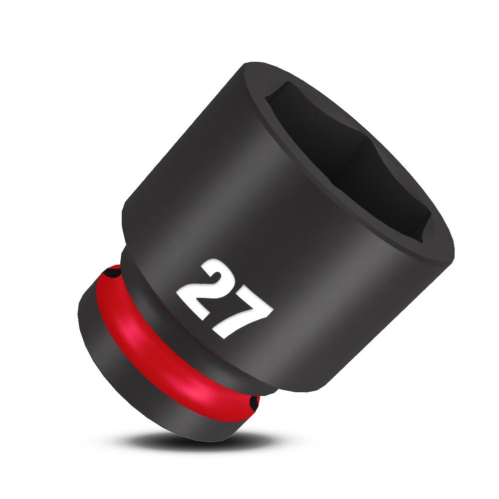 Milwaukee 49666259 27mm 1/2" Drive Shockwave Metric Standard 6 Point ...