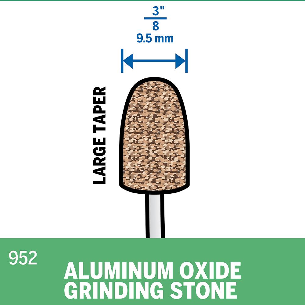 Dremel 5000952 (2.615.000.952) 9.5mm Aluminum Oxide Cone Grinding Stone