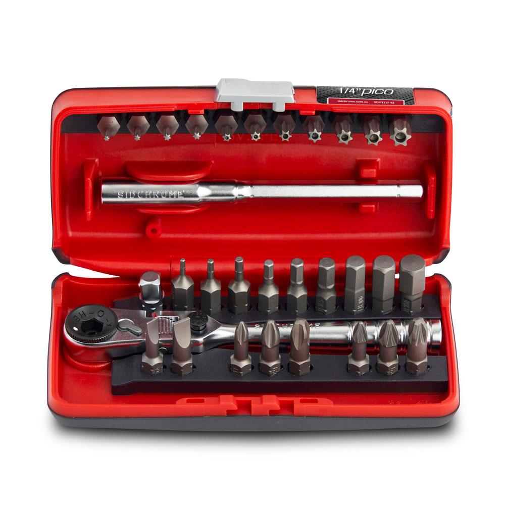 Sidchrome SCMT12143 31pce Metric 1/4" Drive Pico Tool Set with Ultra ...