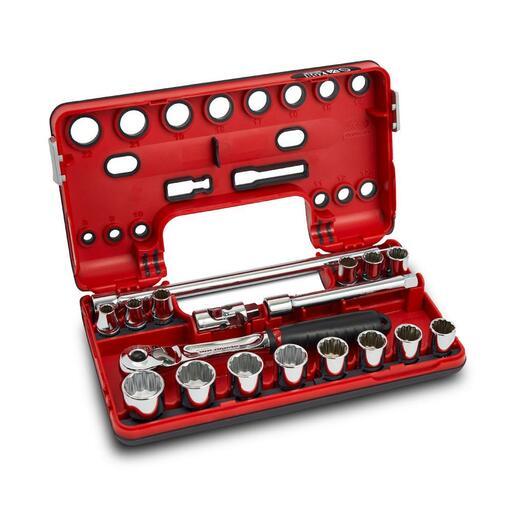 Sidchrome SCMT13150 18pce Metric 3/8" Drive Socket Set Detection Box ...