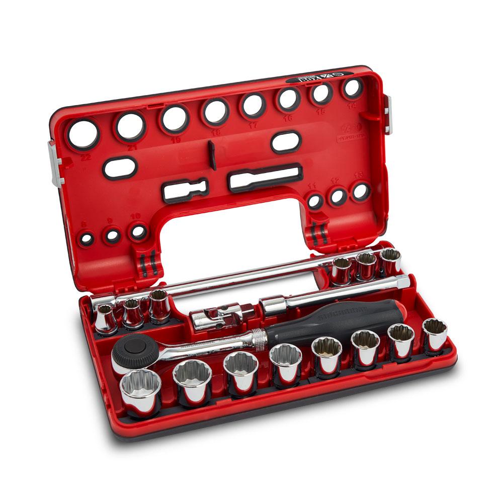 Sidchrome SCMT13151 18pce Metric 3/8" Drive Socket Set Detection Box ...