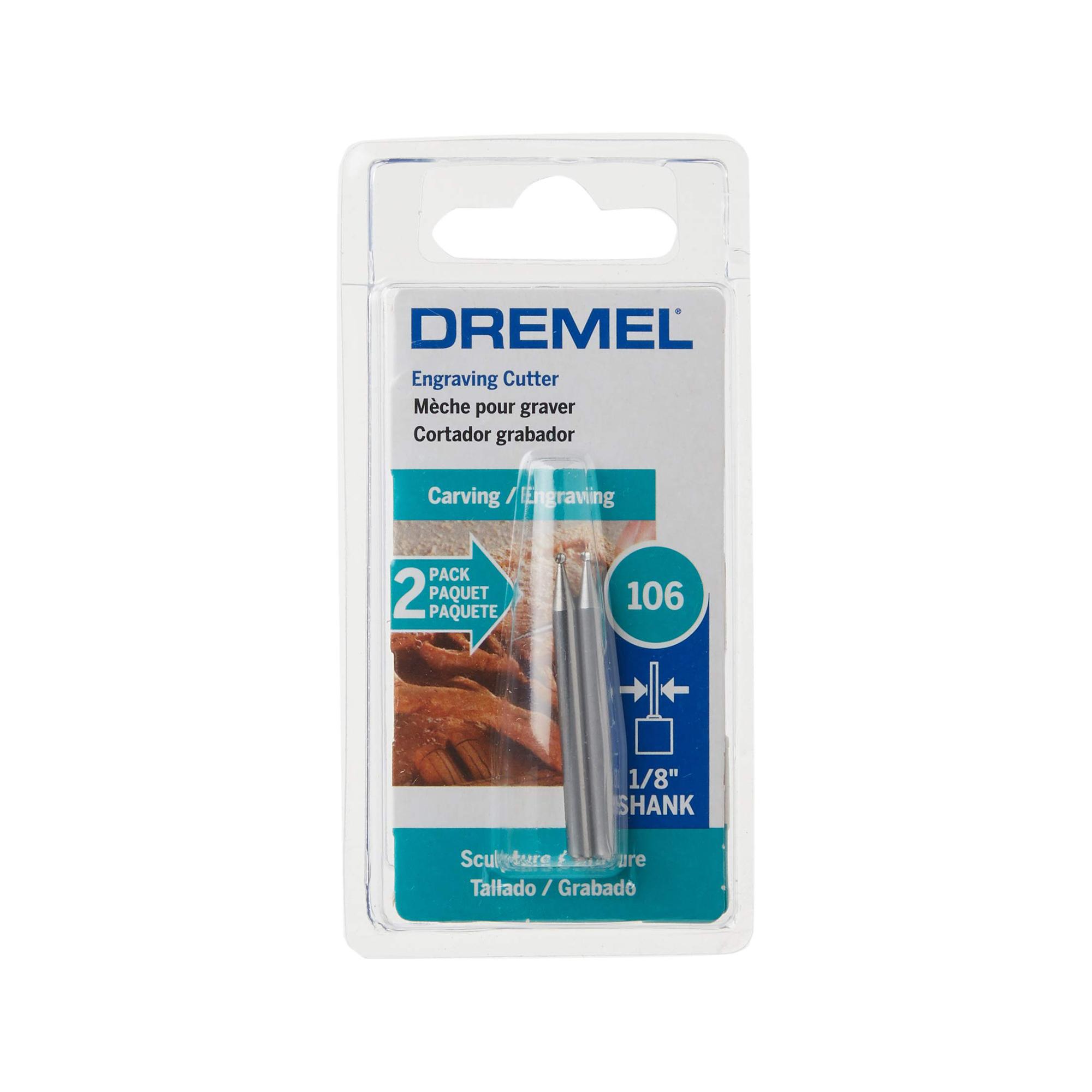 Dremel 106 (2.615.010.6AC) 2-Pack 1.6mm Ball Shaped Engraving Cutters