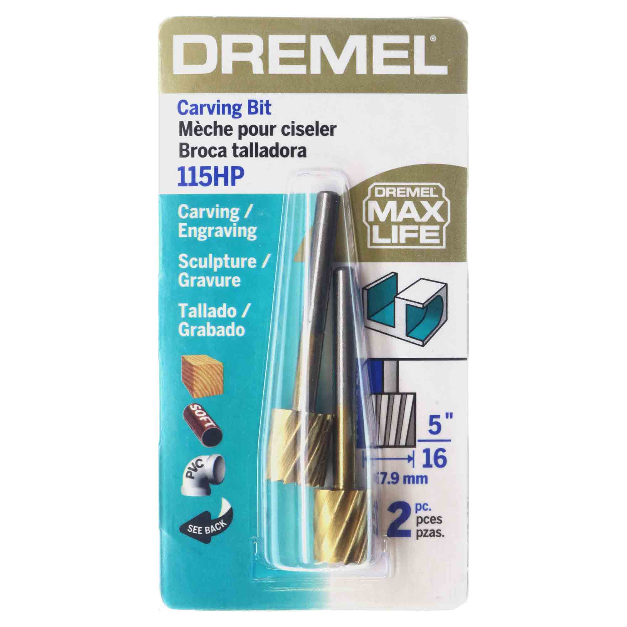 Dremel 115HP (2.615.011.5HA) 2pce 7.8mm MAX LIFE High Speed Cutter Bits