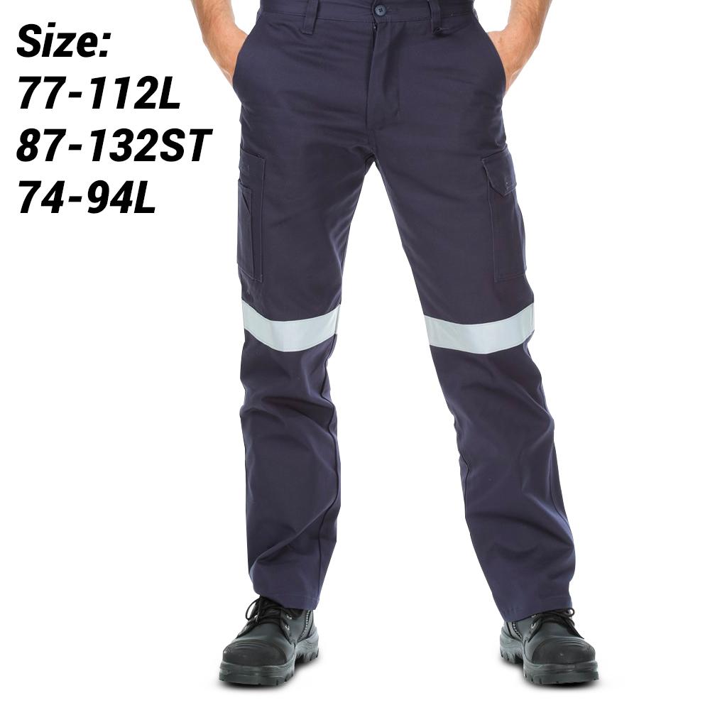 Workit Workwear 1024T Classic Fit Cotton Drill Taped Navy Cargo Pants