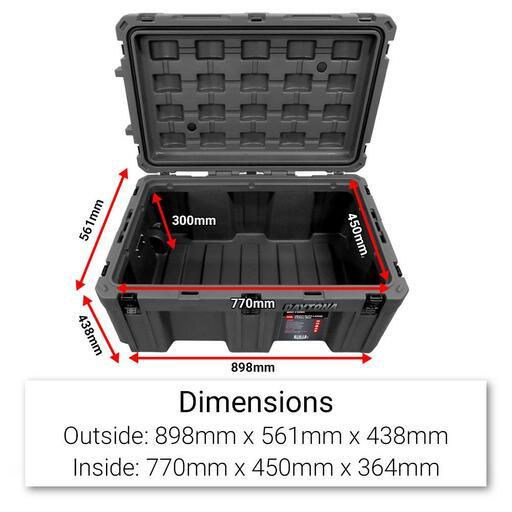 Daytona D150LCB 150L Grey Heavy Duty Large Cargo Case Box