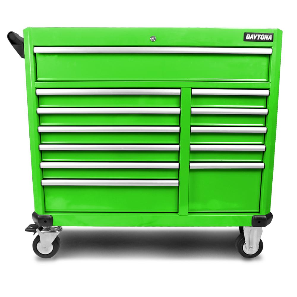 Daytona DG43B 43" 12 Drawer Green Tool Box Roller Cabinet