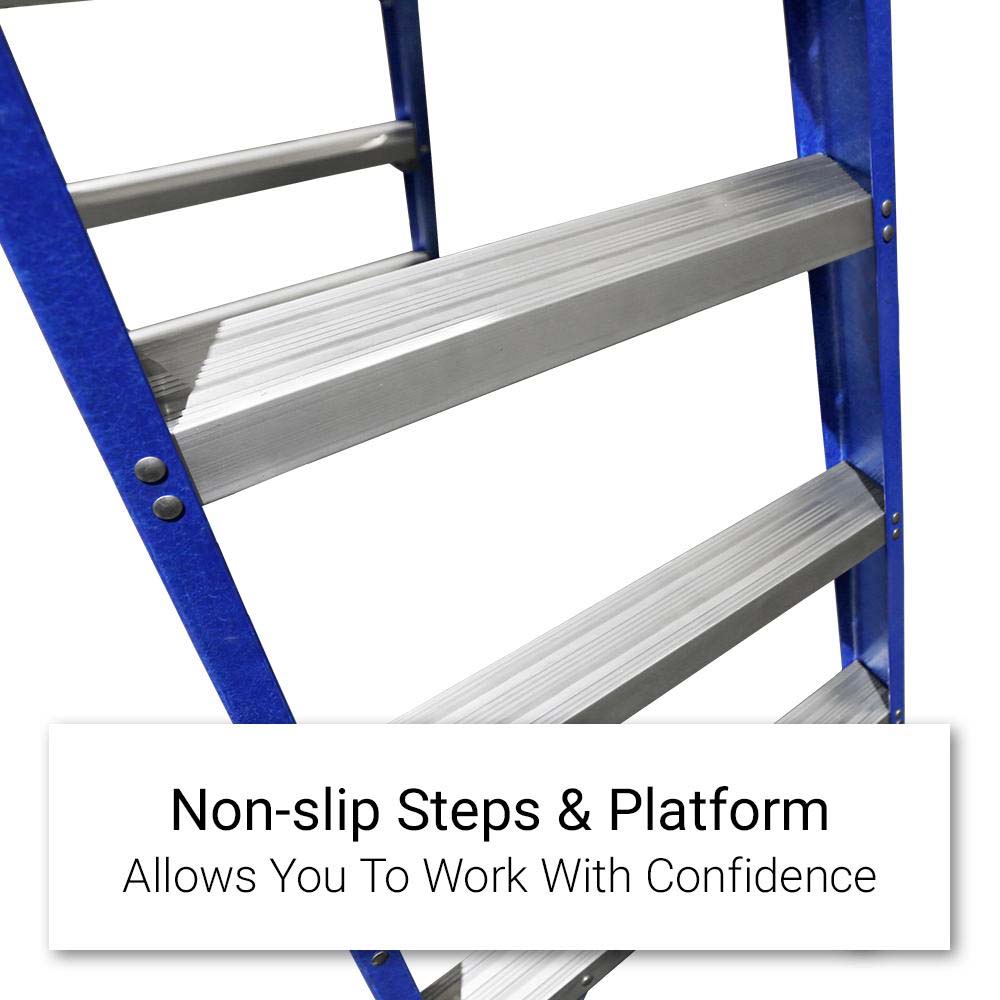 Climbrite CDPL7 2.3m 8-Step Dual Purpose Fibreglass Ladder