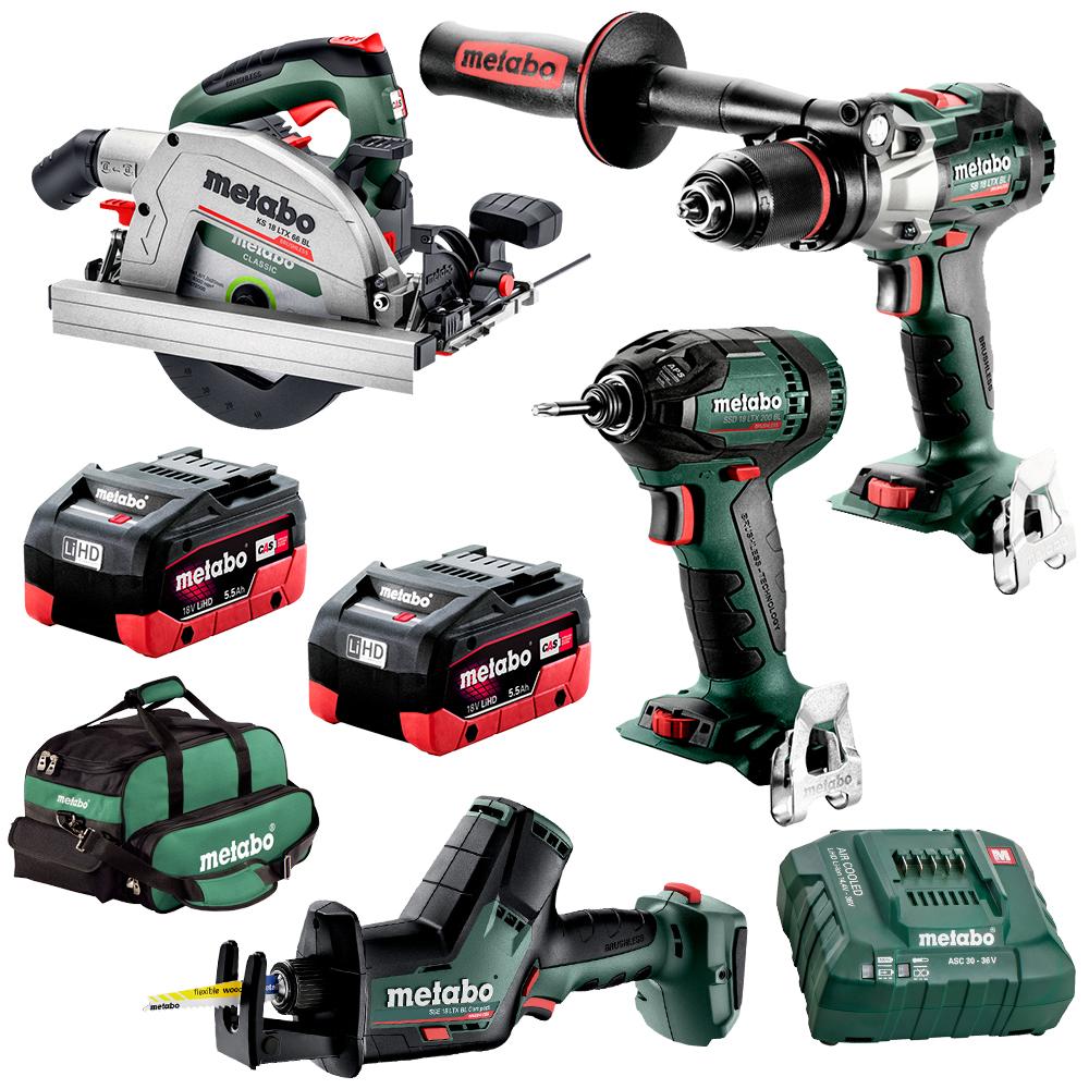 Metabo MET18BL4LB2HD5.5DP (AU68402650) 18V 5.5Ah Li-ion Cordless ...