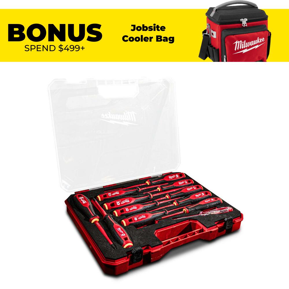 Milwaukee 4932479095 12pce 1000V VDE Screwdriver Set