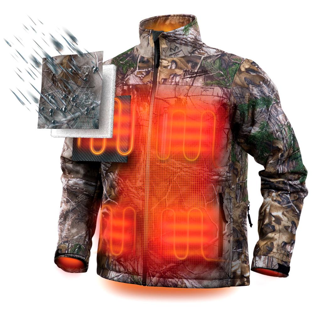 Milwaukee M12HJCAMOX0 12V Li-ion Cordless Camo Heated QUIETSHELL Jacket ...