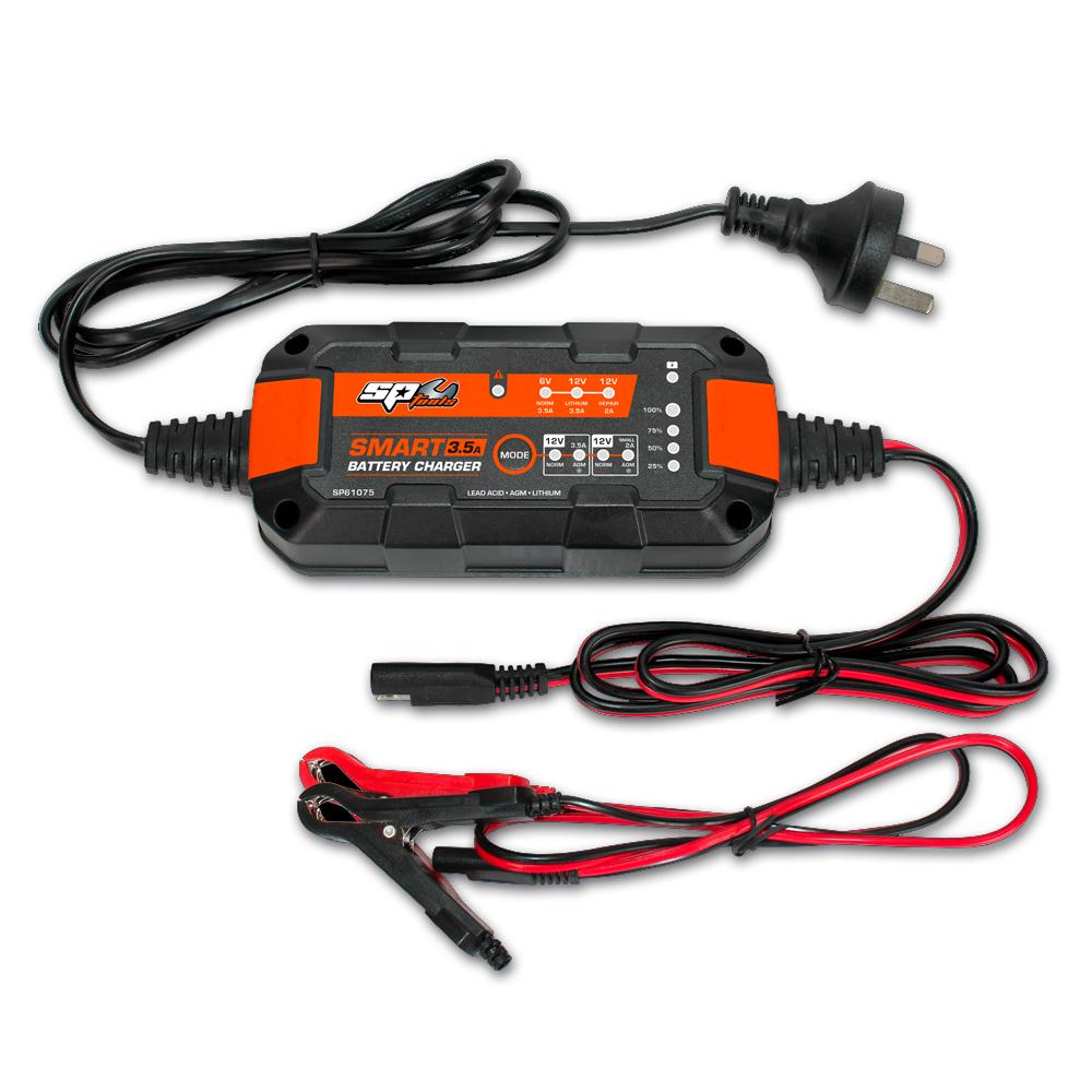 SP Tools SP61075 6 & 12V 3.5A 8 Stage Multi Volt Smart Battery Charger