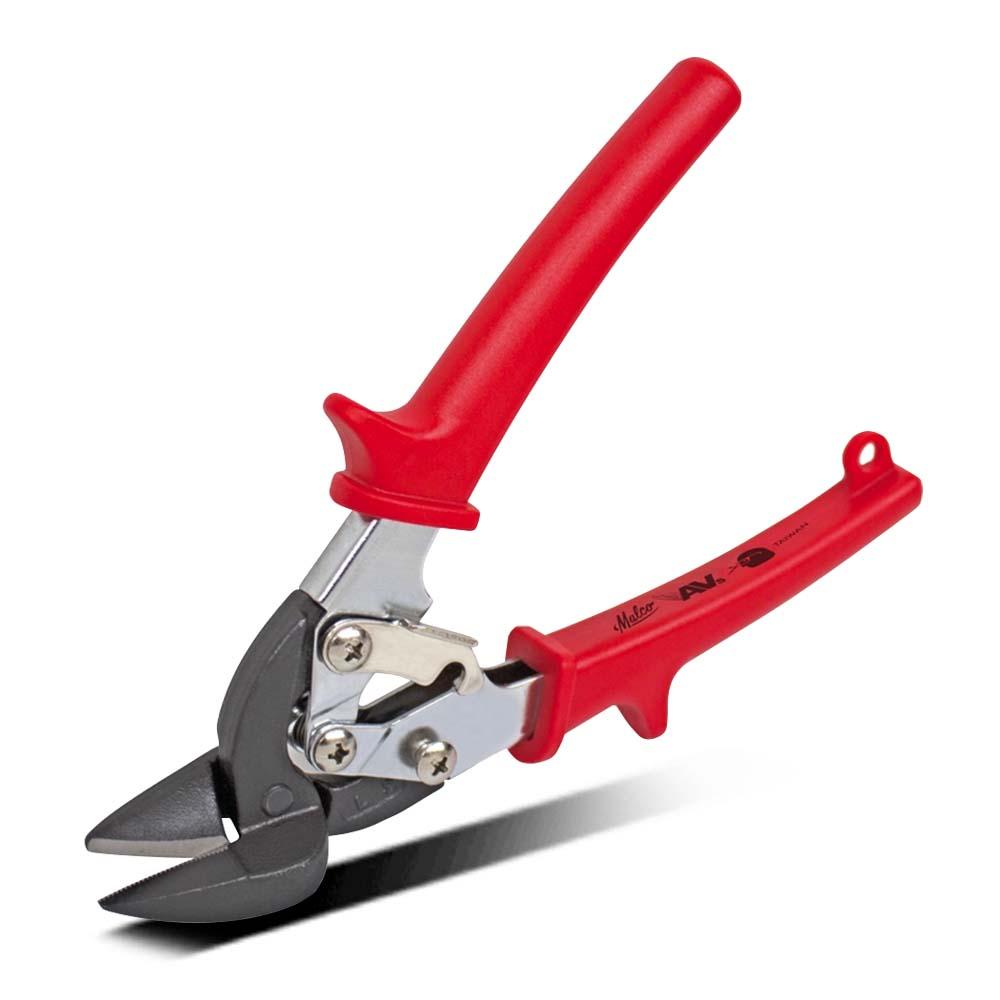 Malco AVM6 (HTM-AVM6) 180mm Red Left-Cutting Mini Offset Aviation Snip